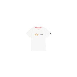 T-Shirt Alpha Industries "Alpha Label T-Shirt K", Jungen, Gr. 10, wei&szlig;, Obermaterial: 100% Baumwolle, Shirts T-Shirt