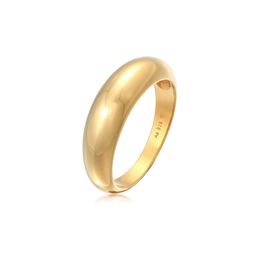 Siegelring Elli "Ring Bandring Stapelring 925er Silber" Gr. 60, gold, Fingerringe, Damen, 60, ohne Stein, Silber 925 (Sterlingsilber), Siegelring