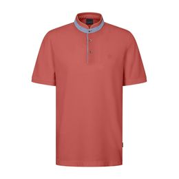 Poloshirt Bugatti, Herren, Gr. L, 910, apricot, 100% Baumwolle, unifarben, normal, ohne Ausschnitt, Rippb&uuml;ndchen, Shirts Poloshirt, mit Stehkragen