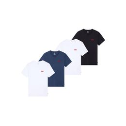 Levi's T-Shirt LEVI'S "T-Shirt The Graphic Tee 4 Pack 4er Pack", Damen, Gr. S, bunt (schwarz, wei&szlig;, blau, wei&szlig;), Obermaterial: 100% Baumwolle CO., Shirts T-Shirt