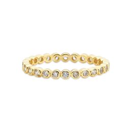 Fingerring Bruno Banani "Schmuck Geschenk Silber 925 Damenring Memoire Regenbogen" Gr. 53, gold (gelbgoldfarben, kristallwei&szlig;), Fingerringe, Damen, 53, Silber 925 (Sterlingsilber), 2,3mm, Fingerring, mit Zirkonia (synth.)