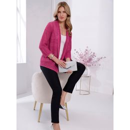 Cardigan Classic Basics, Damen, Gr. 38, pink (fuchsia), 80% Polyacryl, 20% Polyester, unifarben, Strickjacken Cardigan