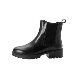 Stiefelette sheego, Damen, Gr. 40, schwarz, Leder, Schuhe Stiefelette