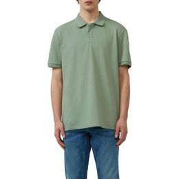 Poloshirt QS, Herren, Gr. M, gr&uuml;n (olive), Jersey, Obermaterial: 100% Baumwolle, unifarben, regular fit normal, ohne Ausschnitt, Shirts Poloshirt