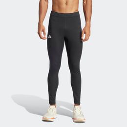 Lauftights adidas Performance "ADIZERO E L TGT", Herren, Gr. S, N-Gr, schwarz (schwarz, normal, gr.), Obermaterial: 85% Polyester, 15% Elasthan, Hosen Lauftights