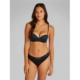 Balconette-BH "PUSH UP STRAPLESS", Damen, Gr. 70, Cup D, schwarz, Obermaterial: 79% Polyamid, 21% Elasthan, Calvin Klein Underwear, unifarben, k&ouml;rpernah, BHs Balconette-BH, mit sicherem Halt