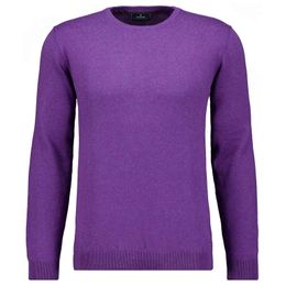 Rundhalspullover Ragman, Herren, Gr. 52, lila (violett), Strick, 95% Baumwolle 5% Cashmere, Rundhals, Pullover Rundhalspullover