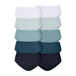 H&uuml;ftslip Petite Fleur, Damen, Gr. 48/50, blau, Single Jersey, Obermaterial: 95% Baumwolle, 5% Elasthan, unifarben, Unterhosen H&uuml;ftslip, aus elastischer Baumwolle, Topseller