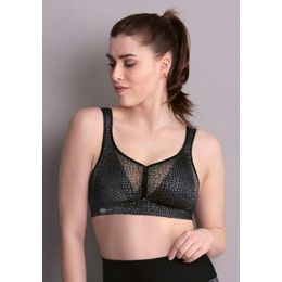 Sport-BH Anita active "Air Control Deltapad", Damen, Gr. 90, Cup B, grau (orinoco), Netz, Obermaterial: 49% Polyamid, 39% Polyester, 12% Elasthan, Mesh, Netz, bedruckt, durchscheinend, gemustert, matt, Basic, regular fit, BHs Sport-BH, doppellagige Cups, gepolsterte Tr&auml;ger, mit Print, feminin, weich