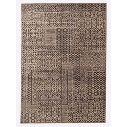 Teppich HEINE HOME Gr. 1, grau (grau, taupe), B:60cm H:7mm L:87cm, Kunstfaser, Polyester, Polypropylen, Teppiche, Teppich