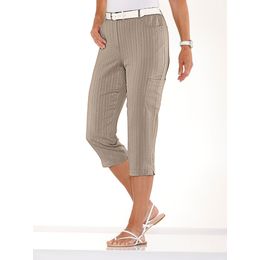 Caprihose Classic Basics, Damen, Gr. 56, Normalgr&ouml;&szlig;en, beige (sesam), 100% Polyester, unifarben, 3/4-L&auml;nge, Hosen Caprihose