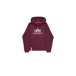 Hoodie Alpha Industries "Basic Hoodie BL", Damen, Gr. S, schwarz cherry, Obermaterial: 80% Baumwolle, 20% Polyester, regular fit, Sweatshirts Hoodie