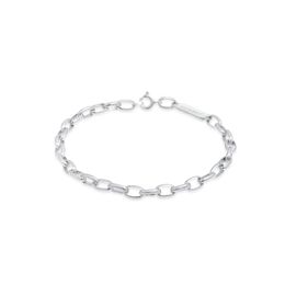 Armkette Kuzzoi "Armband Herren Gliederkette Oval Basic 925 Silber" Gr. 230, silber, Armb&auml;nder, Herren, 230, Silber 925 (Sterlingsilber), Armkette