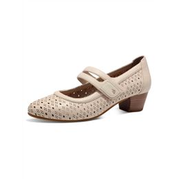 Pumps Jana, Damen, Gr. 41, beige (sand), Lederimitat, Schuhe Pumps