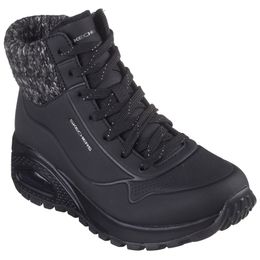 Winterboots Skechers "UNO RUGGED", Damen, Gr. 35, schwarz, Lederimitat, Textil, Schuhe Winterboots, Snowboots mit Skech-Air-Luftkammernsohle