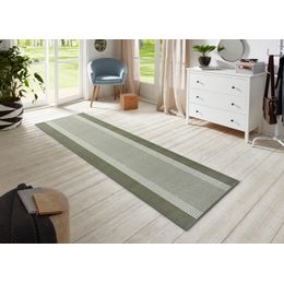 Teppich Hanse Home "Band", gr&uuml;n, B:80cm H:9mm L:450cm, Kunstfaser, Teppiche, Teppich, Kurzflor, weich, L&auml;ufer Gr&ouml;&szlig;en, Wohnzimmer, Schlafzimmer, Esszimmer