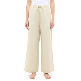 5-Pocket-Hose Mustang "Damen Style Tuscaloosa", Damen, Gr. 38, 4012 braun, Web, 75% Baumwolle, 25% Leinen, unifarben, weit, Hosen 5-Pocket-Hose