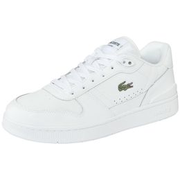 Sneaker Lacoste "Lacoste T-CLIP", Herren, Gr. 44,5, wht, wht, Leder, Schuhe Sneaker