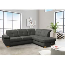 Ecksofa Alina "Karima", grau (quarzgrau gdu 19), B:277cm H:98cm T:219cm, Microfaser GDU (100% Polyester), Sofas, Ecksofa, inkl. R&uuml;ckenlehnenverstellung, wahlweise mit Bettfunktion und Stauraum