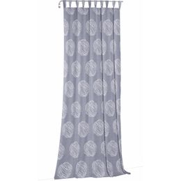 Vorhang WIRTH "Kingston" Gr. 1, blau (dunkelblau), B:135cm H:145cm, Jacquard, Polyacryl, Polyester, Gardinen, Vorhang