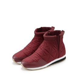 Winterstiefelette Vivance, Damen, Gr. 42, rot (bordeaux), Obermaterial: 50% Lederimitat, 50% Nylon. Decksohle: 100% Textilmaterial. Futter: 100% Textilmaterial. Laufsohle: 100% Synthetik, unifarben, Schuhe Winterstiefelette, in modischer Stepp-Optik, Ankle Stiefeletten, Outdoor Boots, Sneaker