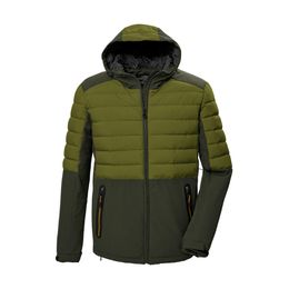 Funktionsjacke Killtec "KOW 3 MN JCKT", Herren, Gr. 4XL, gr&uuml;n (moosgr&uuml;n), Obermaterial: 92% Polyester, 8% Elasthan;Obermaterial 2: 100% Polyester;Futter: 100% Polyester;F&uuml;llung: 100% Polyester, Jacken Funktionsjacke, Herren Funktionsjacke, wasser- und windabweisend, Colourblock Design