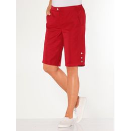 Bermudas Classic Basics, Damen, Gr. 38, Normalgr&ouml;&szlig;en, rot, 100% Polyester, unifarben, kurz, Hosen Bermudas