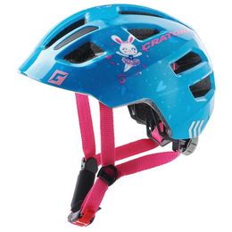 Fahrradhelm Cratoni "Maxster" Gr. 46, blau (hase blau glanz), Helme, 46/51 Kopfumfang: 46cm - 51cm, Motiv, Fahrradhelm