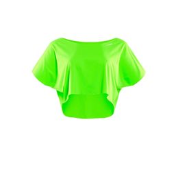 Oversize-Shirt WINSHAPE "DT104", Damen, Gr. XL, gr&uuml;n (neon gr&uuml;n), 80% Polyester, 20% Elasthan, U-Boot-Ausschnitt, Shirts Oversize-Shirt, Functional