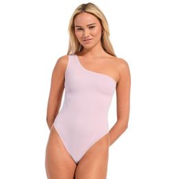 Shaping-Body MAGIC BODYFASHION "Dream One Shoulder Body", Damen, Gr. XL, N-Gr, lila (mauve), Obermaterial: 83% Polyamid, 17% Elasthan, unifarben, Bodys Shaping-Body, mit asymetrischen Tr&auml;gern