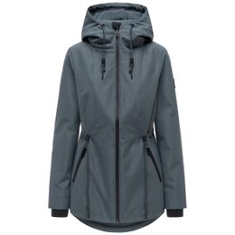 Outdoorjacke Navahoo "Outdoorjacke Blumentanz 14", Damen, Gr. M, grau (blau grau), Obermaterial: 100% Polyester PES. Obermaterial: Futter: 100% Polyester PES., tailliert, hoch geschlossener Ausschnitt, &Auml;rmel ohne &Auml;rmelschlitz Rippb&uuml;ndchen, Jacken Outdoorjacke, &Uuml;bergangsjacke mit wasserdichtem Verschluss
