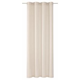 Vorhang WIRTH "Medina" Gr. 4, beige (creme), B:135cm H:245cm, Baumwolle, Polyester, Gardinen, Vorhang