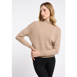 Rundhalspullover Ragwear "RIVIEN", Damen, Gr. XL (42), bunt (bone), Strick, Obermaterial: 47% Polyacryl, 29% Polyester, 24% Nylon, unifarben, hoch geschlossener Ausschnitt, Pullover Rundhalspullover