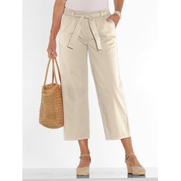 Schlupfjeans Classic Basics, Damen, Gr. 54, Normalgr&ouml;&szlig;en, beige (sand), 100% Baumwolle, unifarben, 7/8-L&auml;nge, Jeans Schlupfjeans