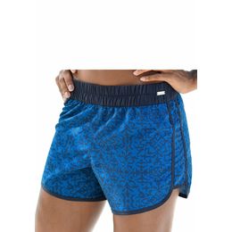 Badeshorts Venice Beach, Damen, Gr. 46, N-Gr, blau (marine, blau), Microfaser, Polyester, gemustert, Badehosen Badeshorts, mit dezentem Druck