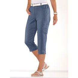 Caprihose Classic Basics, Damen, Gr. 40, Normalgr&ouml;&szlig;en, blau (rauchblau), 100% Polyester, unifarben, 3/4-L&auml;nge, Hosen Caprihose