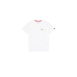 T-Shirt Alpha Industries "Puff Print Logo Backprint T-Shirt", Damen, Gr. M, wei&szlig;, Obermaterial: 100% Baumwolle, Shirts T-Shirt