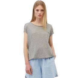 Marc O'Polo Kurzarmshirt MARC O'POLO DENIM, Damen, Gr. XS, grau (grau, meliert), Obermaterial: 100% Baumwolle, figurumspielend, Rundhals, Shirts Kurzarmshirt