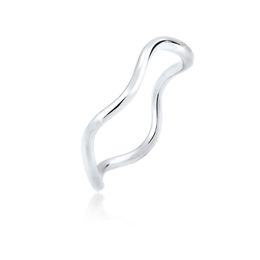 Silberring Elli "Ring Wellen Minimal Geo 925 Sterling Silber" Gr. 54, silber, Fingerringe, Damen, 54, Silber 925 (Sterlingsilber), Silberring