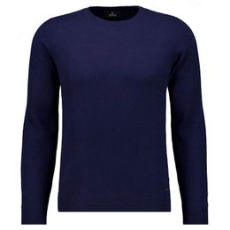 Rundhalspullover Ragman, Herren, Gr. 54, blau (marineblau), Strick, 90% Wolle 10% Cashmere, ohne Ausschnitt, Pullover Rundhalspullover