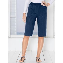 Bermudas Classic Basics, Damen, Gr. 44, Normalgr&ouml;&szlig;en, blau (marine), 100% Polyester, unifarben, kurz, Hosen Bermudas