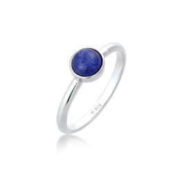 Silberring Elli Premium "Ring Lapis Lazuli Edelstein Solit&auml;r 925 Silber" Gr. 54, silber, Fingerringe, Damen, 54, Silber 925 (Sterlingsilber), Silberring