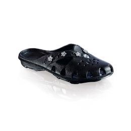 Badepantolette, Damen, Gr. 36, schwarz, Gummi, Basic, Schuhe Badepantolette