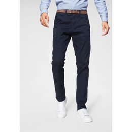 Chinohose Tom Tailor Denim, Herren, Gr. 31, L&auml;nge 32, blau (marine), Obermaterial: 97% Baumwolle, 3% Elasthan, unifarben, schmal lang, Hosen Chinohose, leicht vorgewaschen, Topseller
