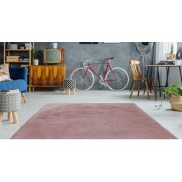 Hochflor-Teppich Calo-deluxe "Vogesen 212" Gr. 6, rosa, B:180cm H:45mm L:280cm, Kunstfaser, Teppiche, Hochflor-Teppich, Kunstfell, Wohnzimmer