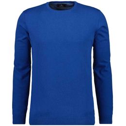 Rundhalspullover Ragman, Herren, Gr. 56, blau (blau, 718), Strick, 95% Baumwolle 5% Cashmere, Rundhals, Pullover Rundhalspullover