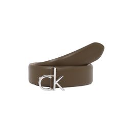 Lederg&uuml;rtel Calvin Klein "CK BUCKLE BELT 3.0_SMOOTH", Damen, Gr. 95, braun (nuthatch), Rindsleder, unifarben, G&uuml;rtel Lederg&uuml;rtel, mit CK-Logoschlie&szlig;e