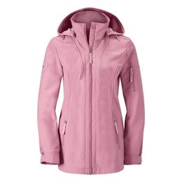 Softshelljacke Casual Looks, Damen, Gr. 23, rosa (altrosa), 94% Polyester, 6% Elasthan, unifarben, Jacken Softshelljacke