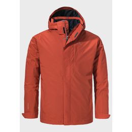 Sch&ouml;ffel Doppeljacke SCH&Ouml;FFEL "Hiking 3in1 Jacket Style Tamina MNS", Herren, Gr. 56, rot (5590, rot), Aussenjacke Oberstoff: Aussenseite: 100% Polyester; (Membran: Polyurethan); Futter: 100% Polyester; Futter Unteres R&uuml;ckenteil: 100% Polyester Innenjacke Oberstoff: 100% Polyester; Wattierung: 100% Polyester, regular fit, hoch geschlossener Ausschnitt, Jacken Doppeljacke