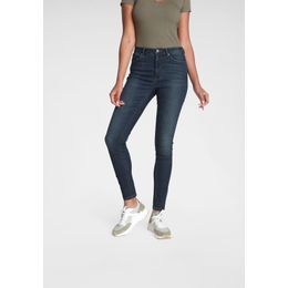 Skinny-fit-Jeans Only "ONLPAOLA &ndash; Extra-eng geschnittene Jeans mit figurformender Silhouette", Damen, Gr. M (38), L&auml;nge 34, blau (schwarz medium blau), Denim/Jeans, Obermaterial: 64% Baumwolle, 31% Polyester, 3% Viskose, 2% Elasthan, unifarben, skinny fit, Jeans Skinny-fit-Jeans, skinny fit, modisch, Denim, Baumwollmischung